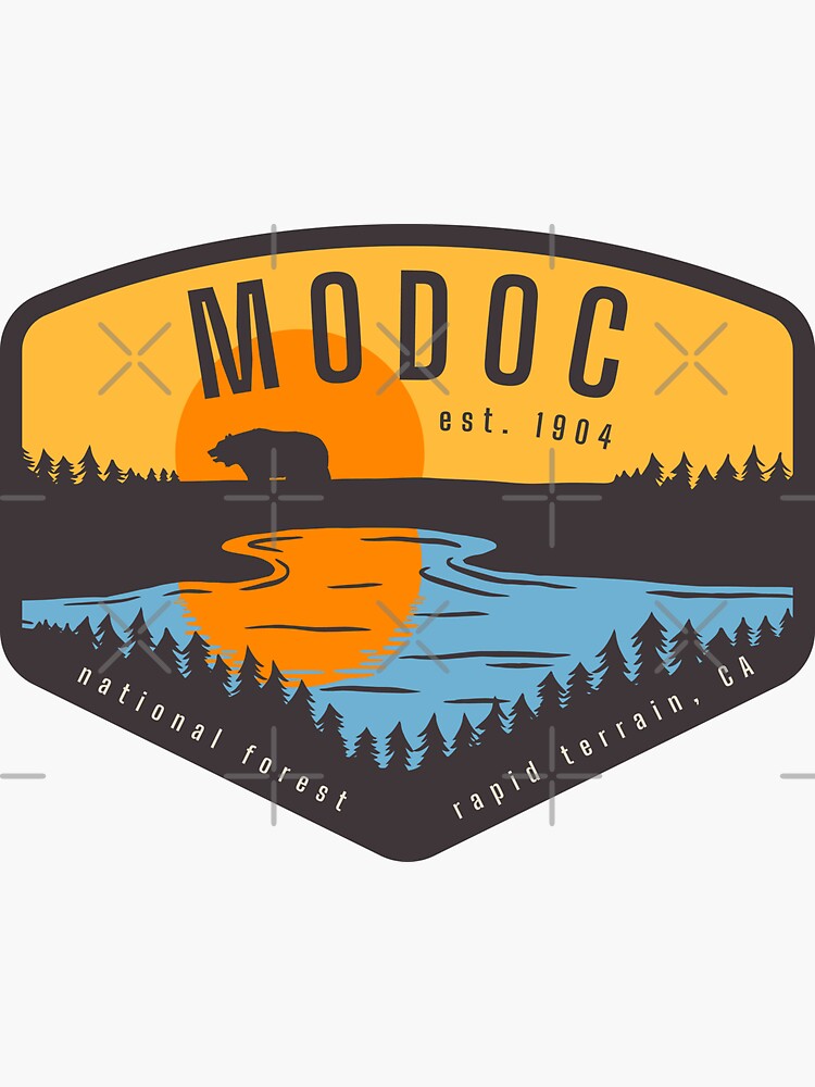 "Modoc National Forest" Sticker for Sale by RapidTerrain | Redbubble