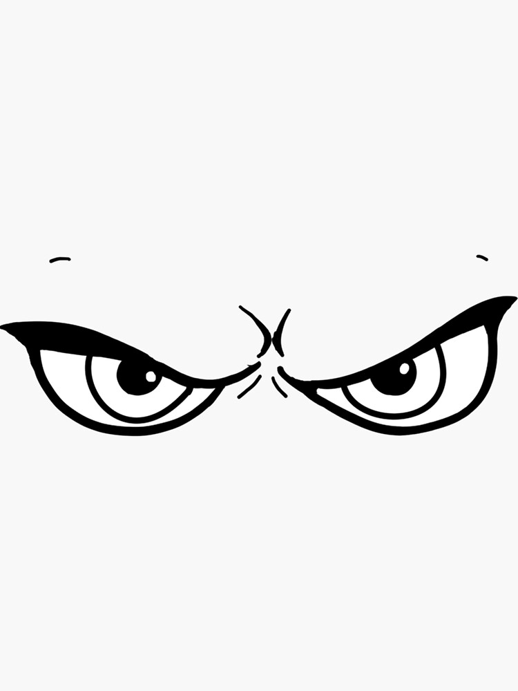 "ANGRY EYES Classic" Sticker for Sale by RohiatohBarry | Redbubble