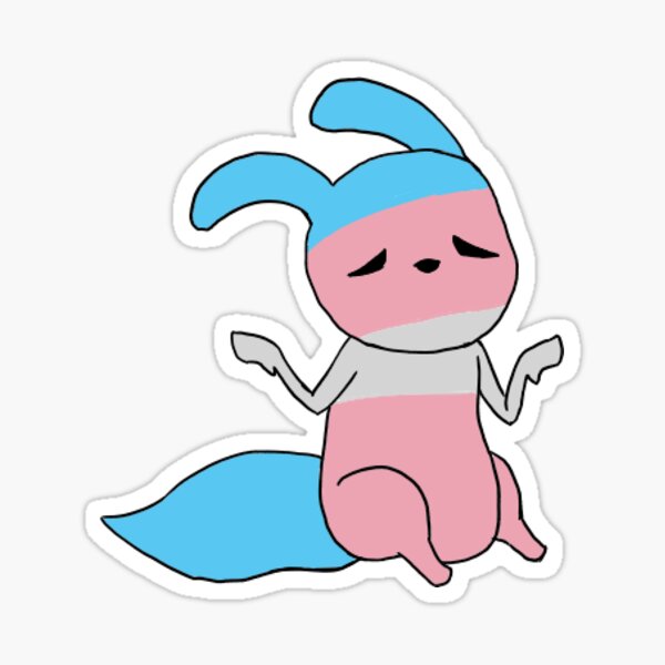 "Tran pride slugcat" Sticker by Thou-Loki | Redbubble