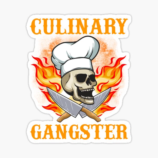 "Culinary Gangster Cook Chef Cooking BBQ" Sticker by 2blackcherries ...