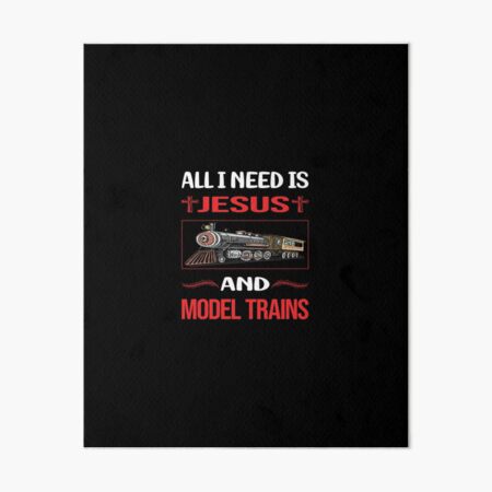 "Funny Jesus Model Train Trains Railroad Railway" Art Board Print for ...