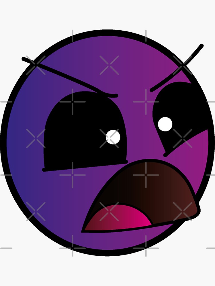 "geometry dash Difficulty Insane face Level" Sticker by lukyme | Redbubble