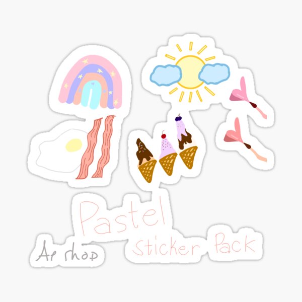 "Pastel sticker pack (contains 6 stickers)" Sticker by ahrenbanana ...