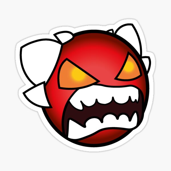 "geometry dash Difficulty Demon face Level" Sticker for Sale by lukyme ...