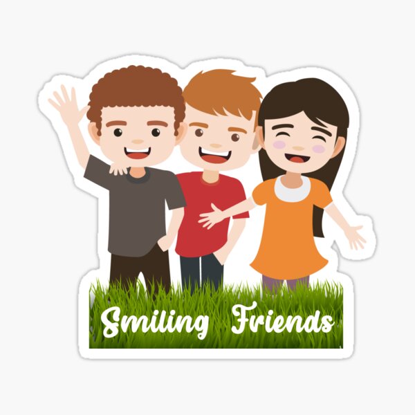 "smiling friends" Sticker by muktimall | Redbubble