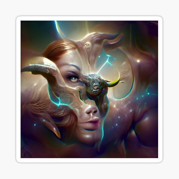 "AI generated art, Taurus" Sticker for Sale by aiartdirection | Redbubble