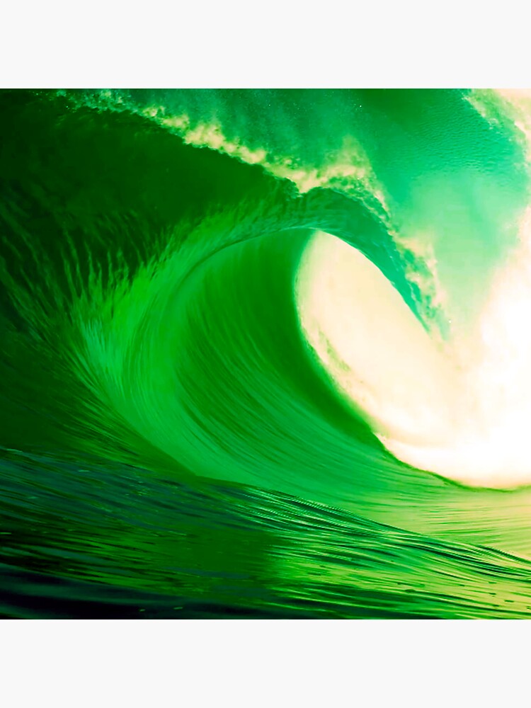 "Sea Green Waves " Sticker for Sale by SadabDesign | Redbubble