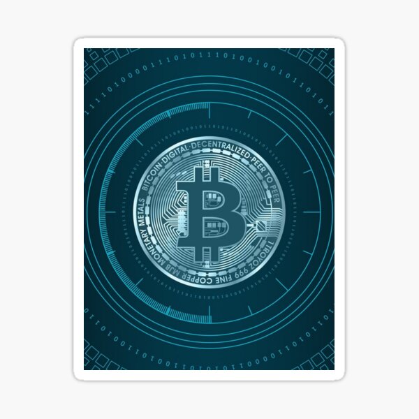 "Bitcoin Blockchain Cryptocurrency" Sticker for Sale by SUKRATI | Redbubble