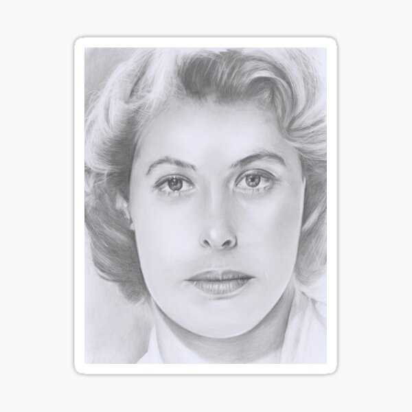 "Portrait of Ingrid Bergman" Sticker for Sale by Rockberry | Redbubble