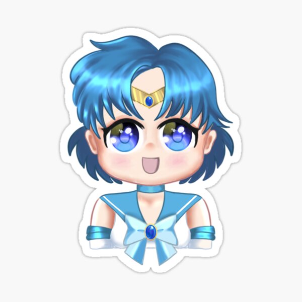 "Sailor Merkür Ami Mizuno Sticker" Sticker for Sale by nelitdesign ...