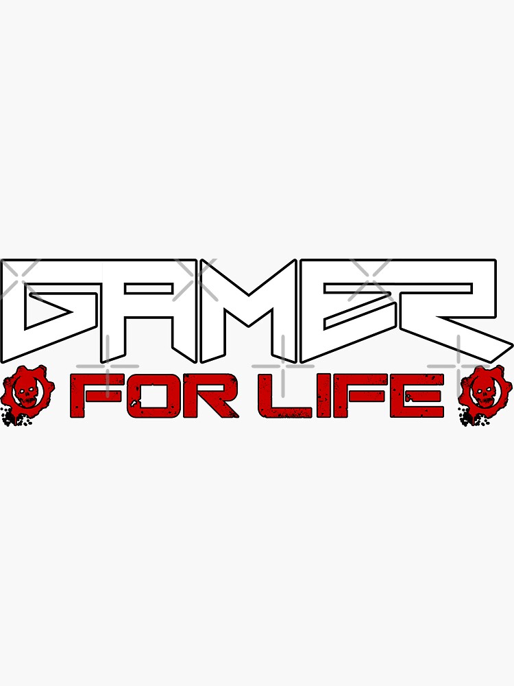"Gamer For Life Gaming Gambler Shooter Fps" Sticker for Sale by Galaxy ...
