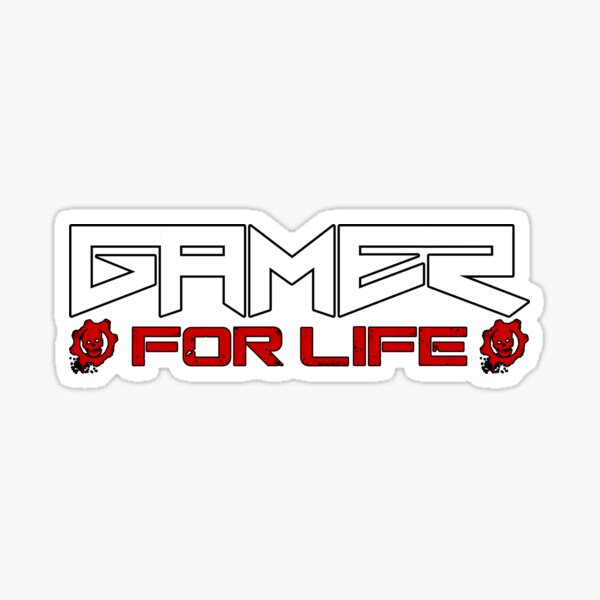 "Gamer For Life Gaming Gambler Shooter Fps" Sticker for Sale by Galaxy ...