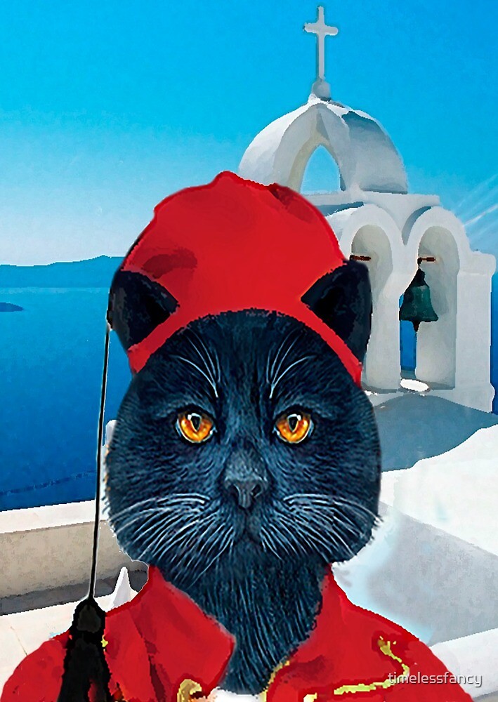 "Cute Greek Cat" by Dodi Ballada | Redbubble