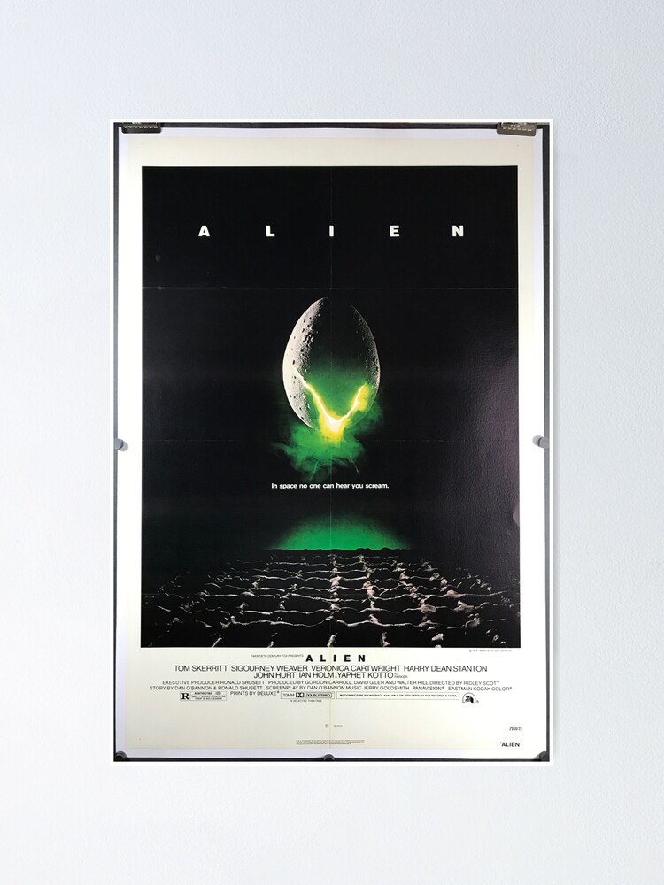 "Alien Retro Horror Movie Poster" Poster for Sale by rollthemall ...