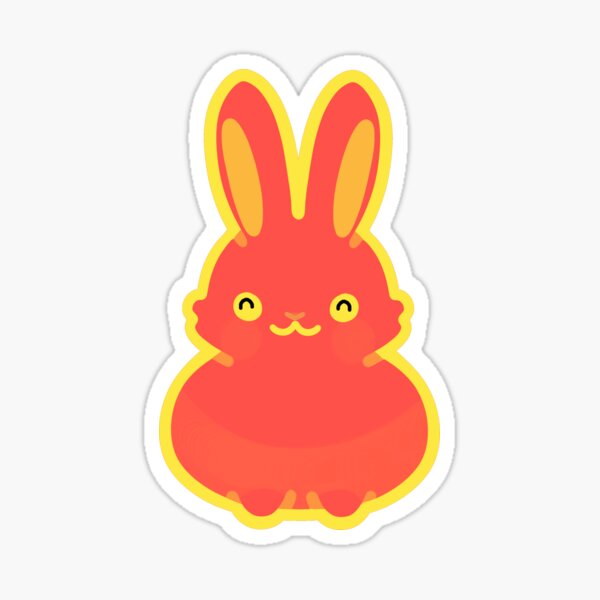 "Happy Lucky Rabbit" Sticker for Sale by BonnyUnicorn | Redbubble