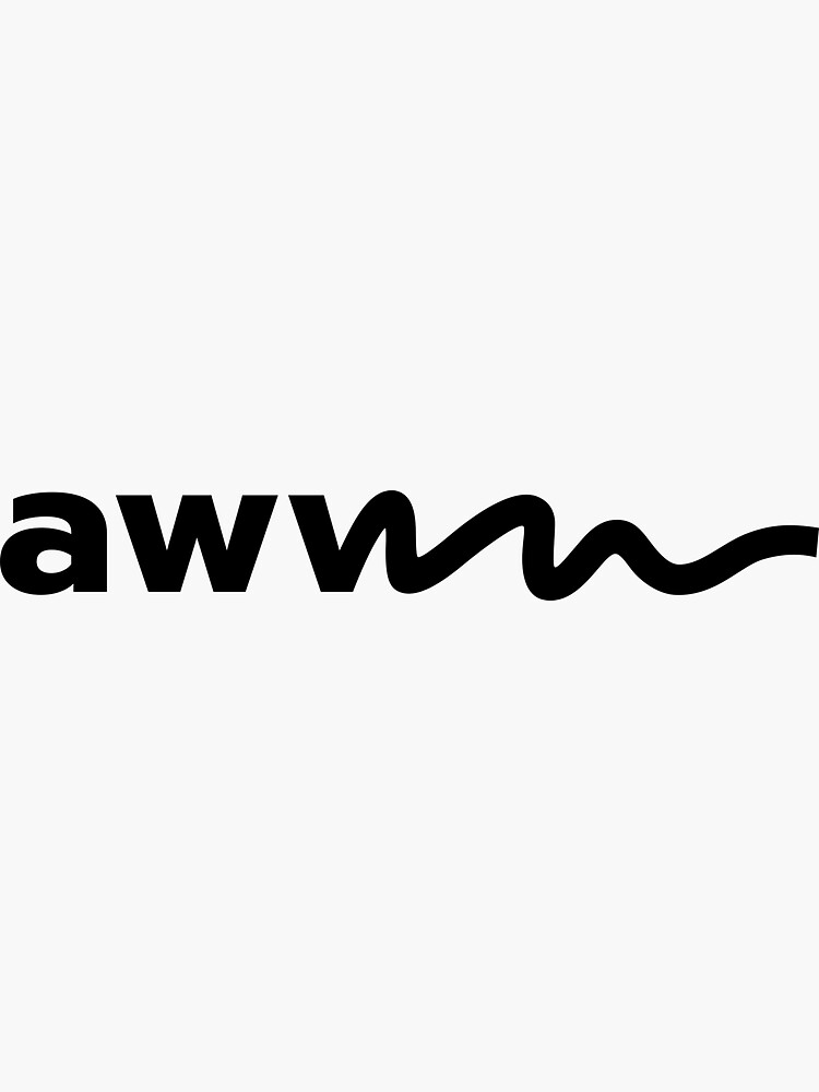 "aww" Sticker for Sale by BouncyBoundary | Redbubble