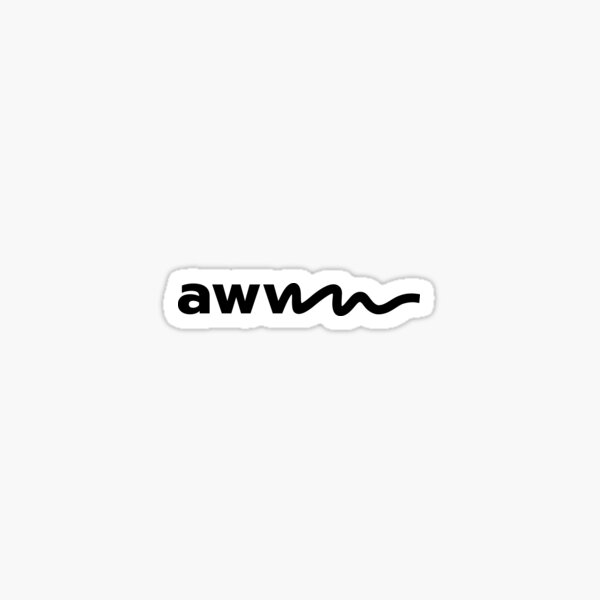 "aww" Sticker for Sale by BouncyBoundary | Redbubble