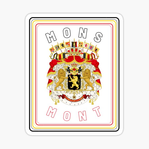 "Belgian City of Mons" Sticker for Sale by FedSherDesign | Redbubble
