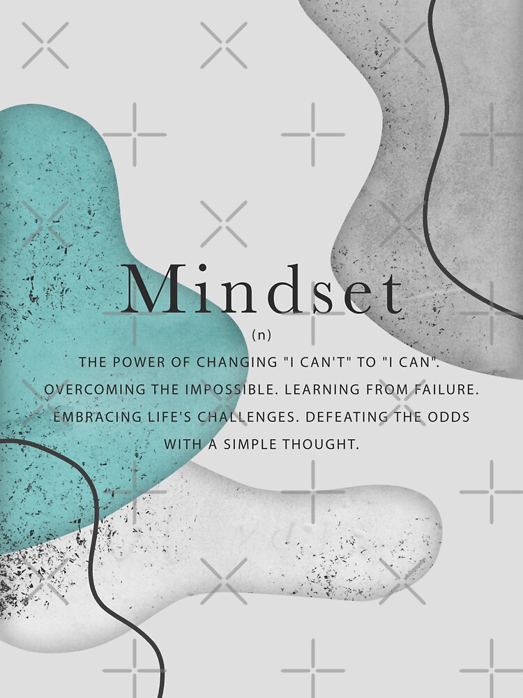 "Mindset Noun Inspirational Definition Mindfulness Art" Sticker for ...