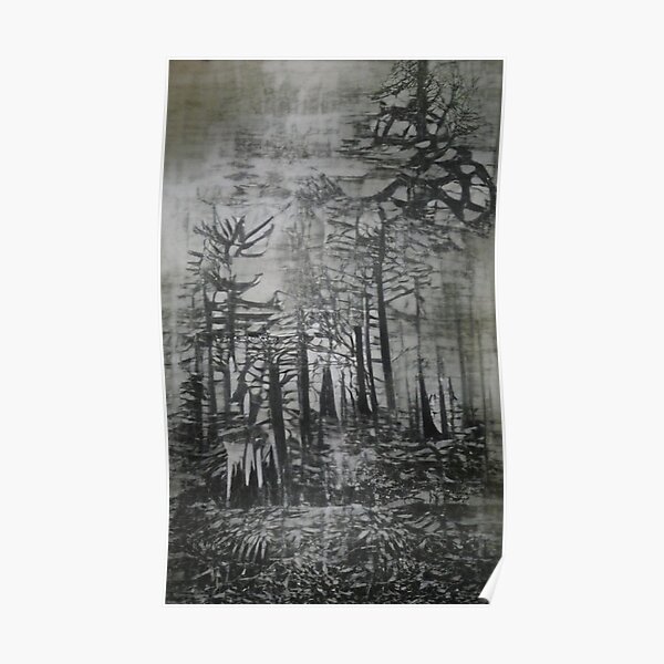 "Forest Etching style Art" Poster for Sale by NeuralProd | Redbubble