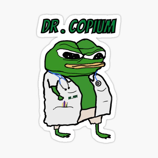 " Dr. Pepe or Doctor Copium" Sticker for Sale by NiceLabs | Redbubble