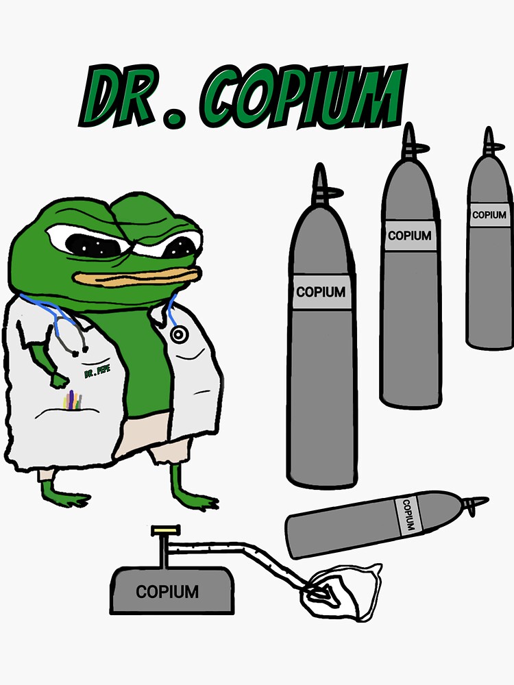 " Dr. Pepe or Doctor Copium" Sticker for Sale by NiceLabs | Redbubble
