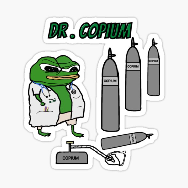 " Dr. Pepe or Doctor Copium" Sticker for Sale by NiceLabs | Redbubble