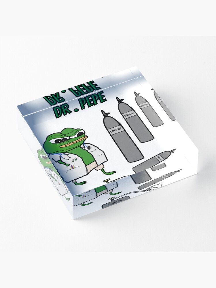 "Doctor Pepe or Dr. Pepega with Copium" Acrylic Block for Sale by ...