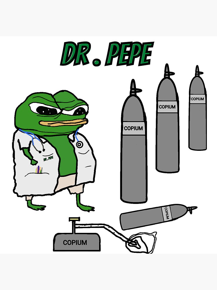 "Doctor Pepe or Dr. Pepega with Copium" Coasters (Set of 4) by NiceLabs ...