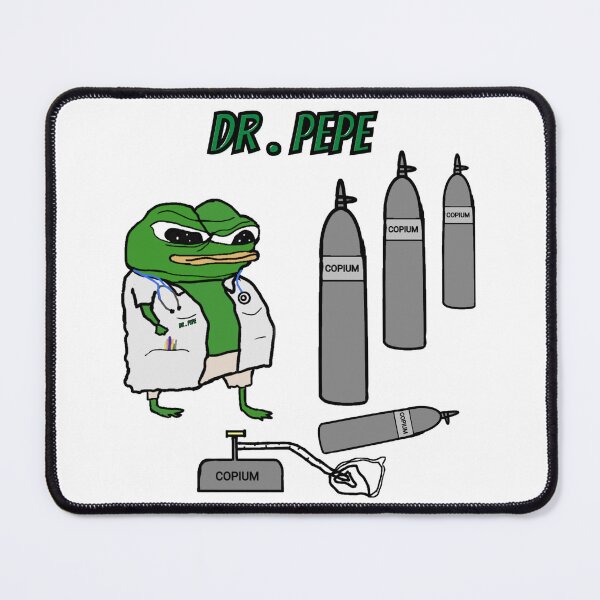"Doctor Pepe or Dr. Pepega with Copium" Mouse Pad by NiceLabs | Redbubble