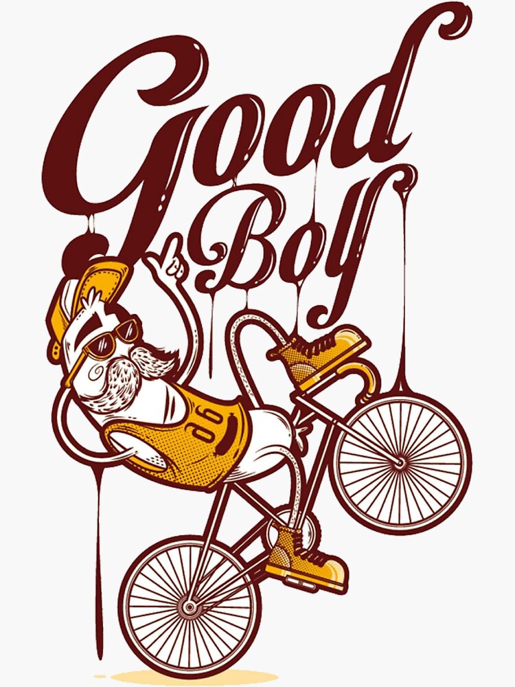 "Good boy lettering calligraphy phrase" Sticker by Tallagui | Redbubble