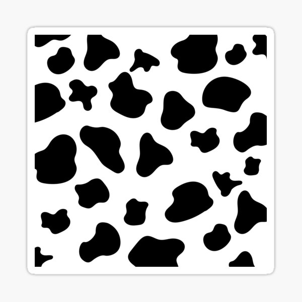 "Black cow pattern" Sticker by Alina-Vacevici | Redbubble
