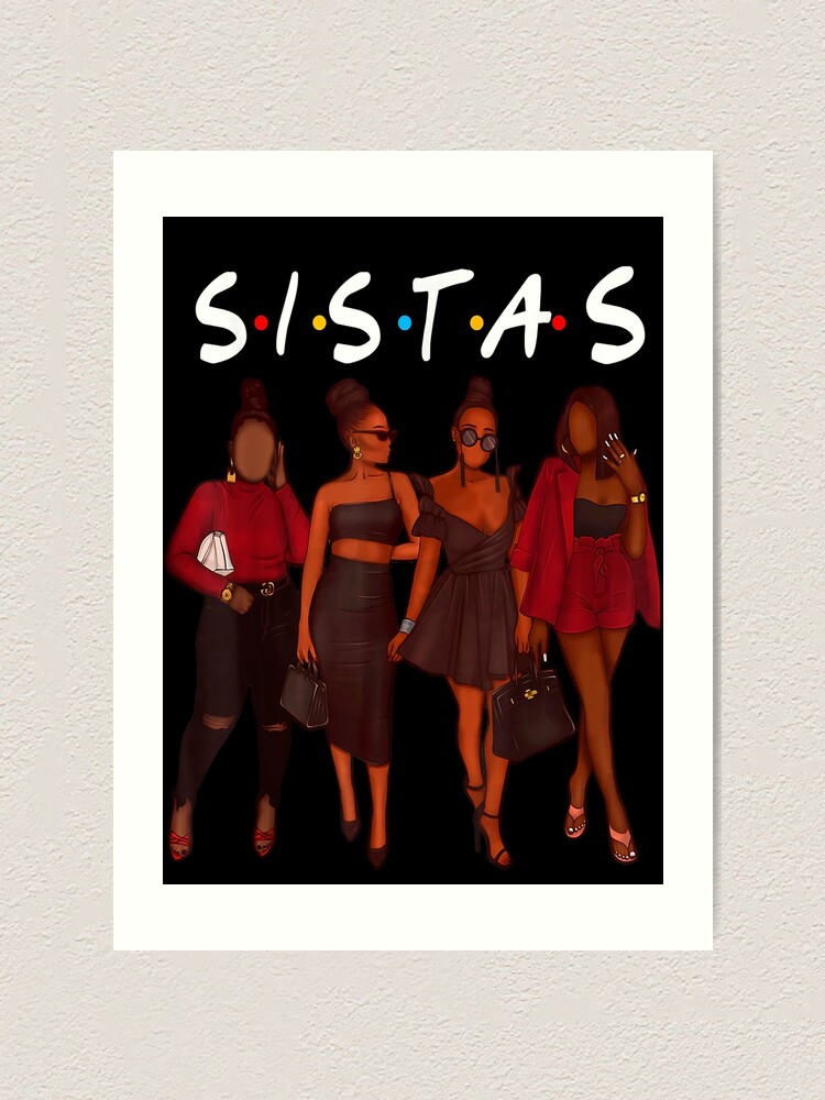 "Proud Black Sistas Queen Melanin Afro African American Women " Art ...