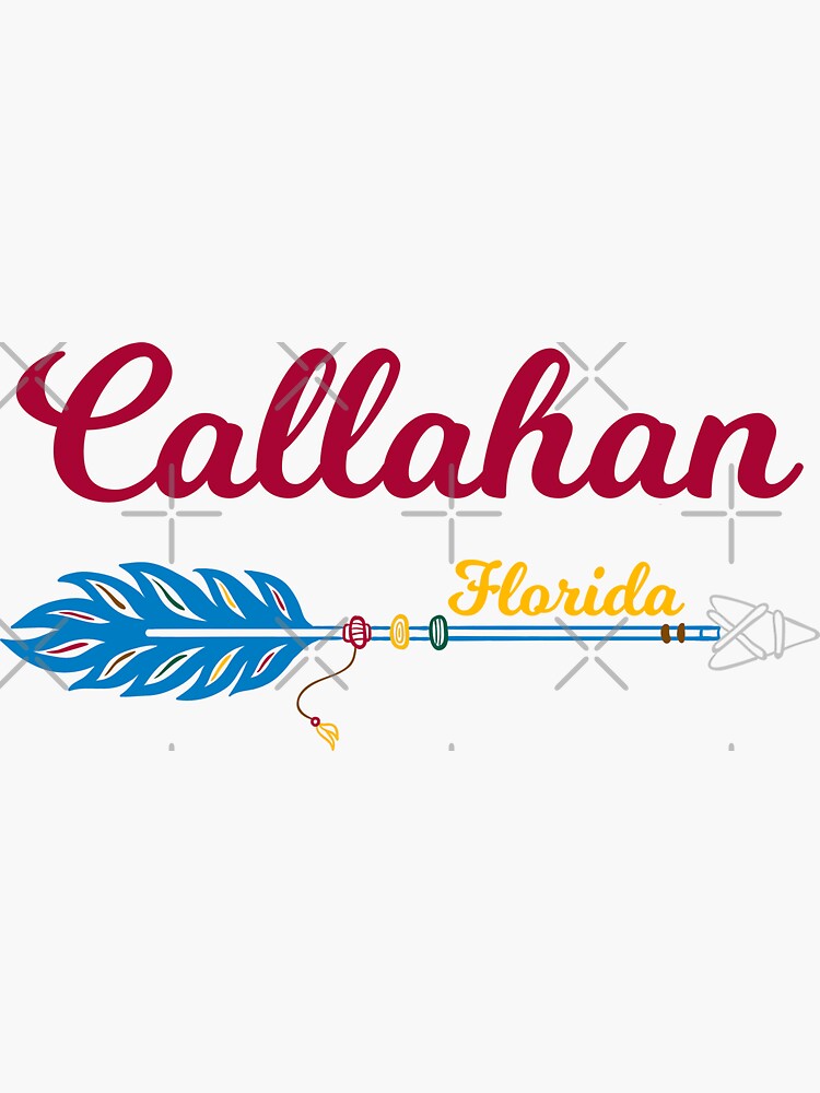 "Callahan Florida Featuring Arrow with Feather" Sticker for Sale by ...
