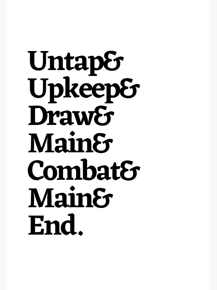 "MTG Essential - Untap, Upkeep, Draw, ..." Poster for Sale by PODTycoon ...