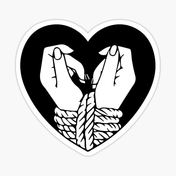 "Tied Up Hands Bondage Heart" Sticker for Sale by XxXxArt | Redbubble