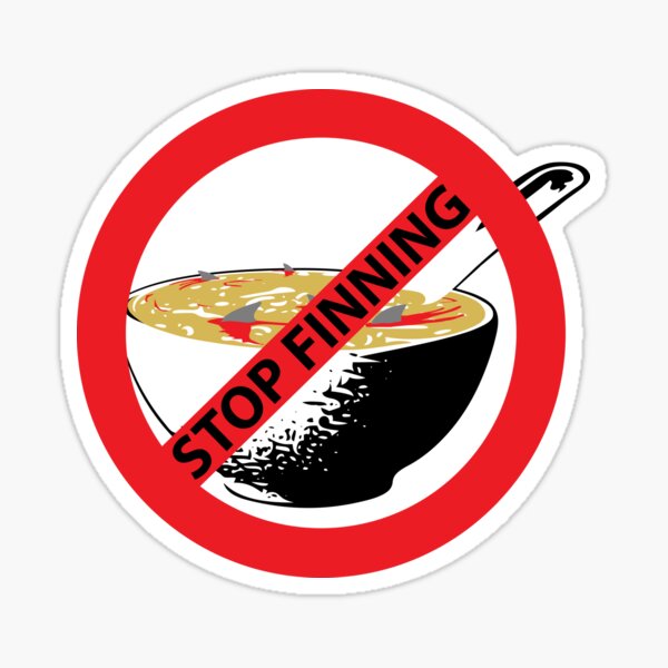 Stop Finning Sharks Stickers | Redbubble
