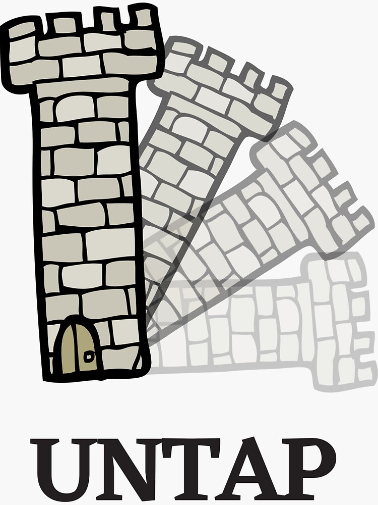"MTG Tower with UNTAP" Sticker for Sale by PODTycoon | Redbubble