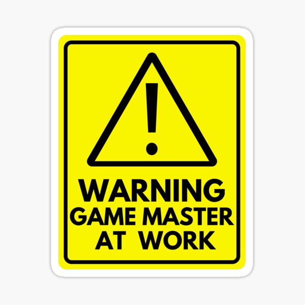 "Game Master at Work Roleplaying Tabletop Design" Sticker by ...