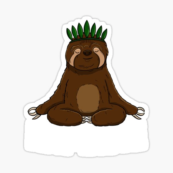"Namaste Sloth" Sticker for Sale by Bendthetrend | Redbubble