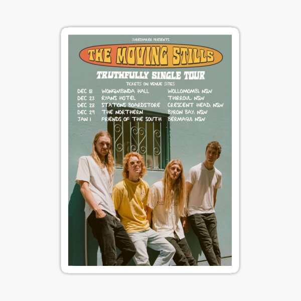 "The Moving Stills tour art" Sticker for Sale by LittleLemonx | Redbubble