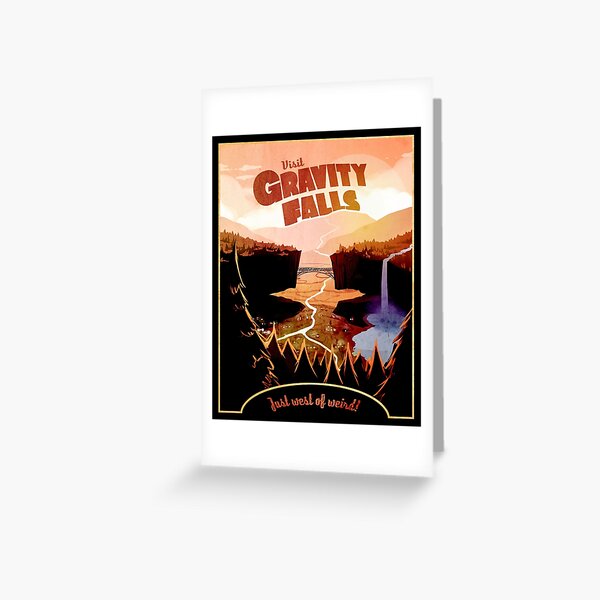 "Visit Gravity Falls" Greeting Card for Sale by jotaesaul | Redbubble