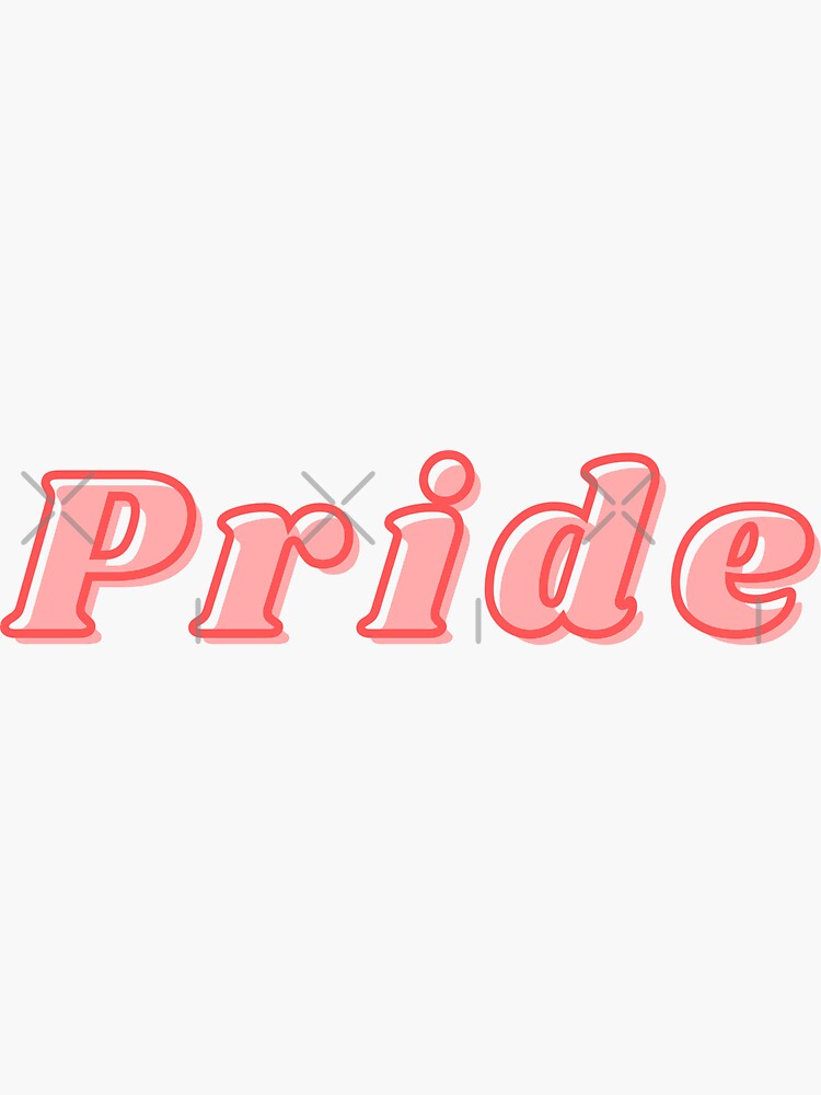 "Pride (Pink)" Sticker for Sale by GayTypography | Redbubble