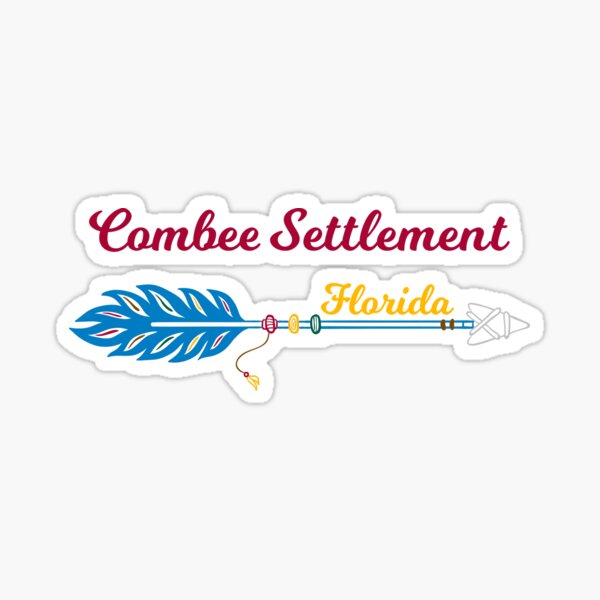 "Combee Settlement Florida Featuring Arrow with Feather" Sticker by ...