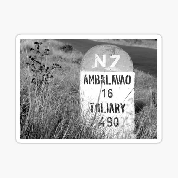 "RN7 - Madagascar - BW" Sticker by bpollet | Redbubble