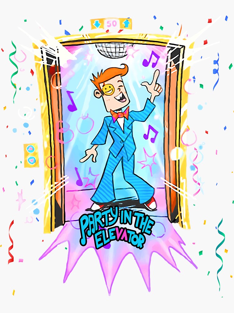 "Awesome Dance In The Elevator Elevator Party Quarantine Party" Sticker ...