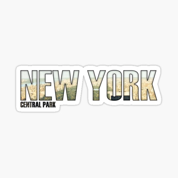 "New York-Central Park" Sticker by AlfabetDesign | Redbubble