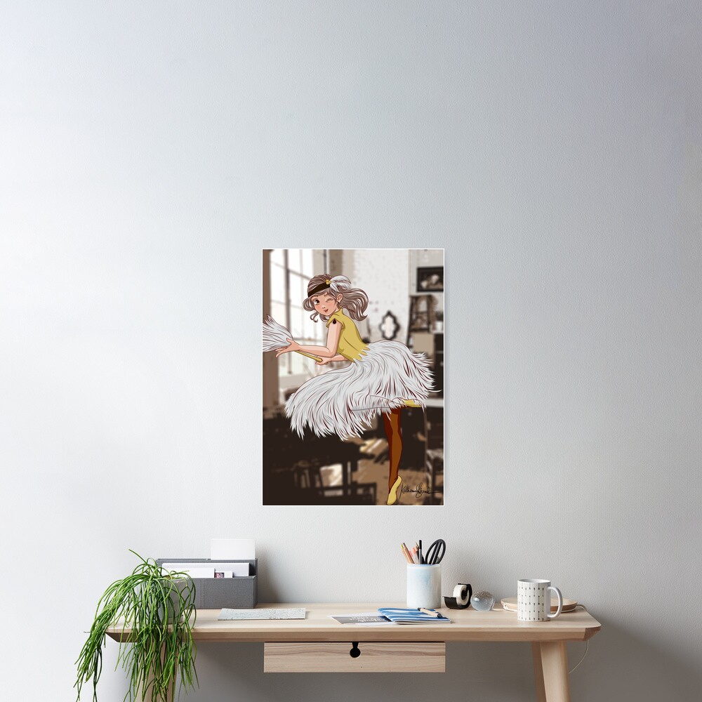 "Young Miss Feather" Poster for Sale by CathesCreate | Redbubble