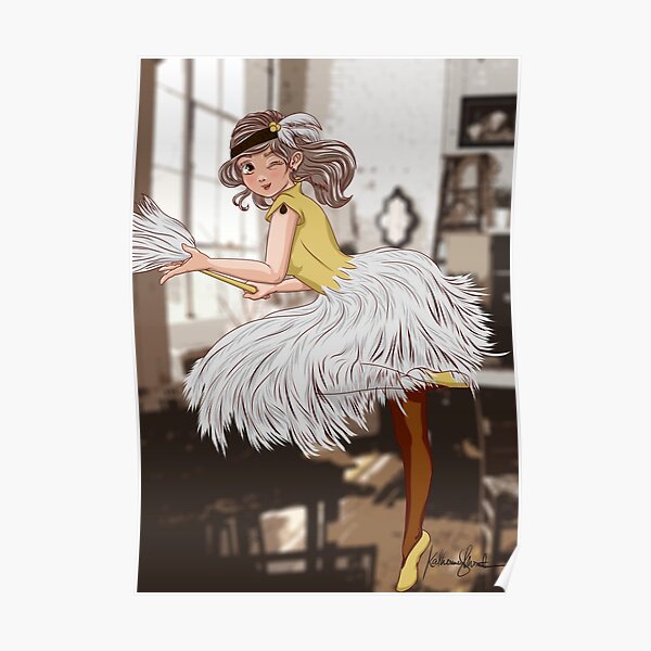 "Young Miss Feather" Poster for Sale by CathesCreate | Redbubble