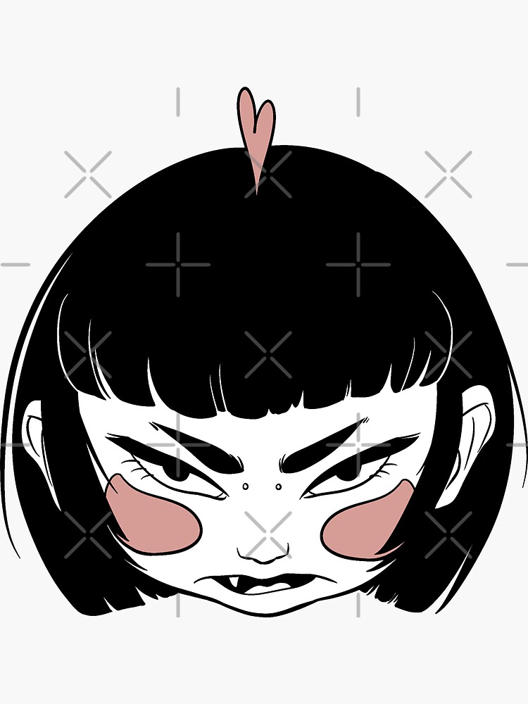 "Angry girl" Sticker by drudefox | Redbubble